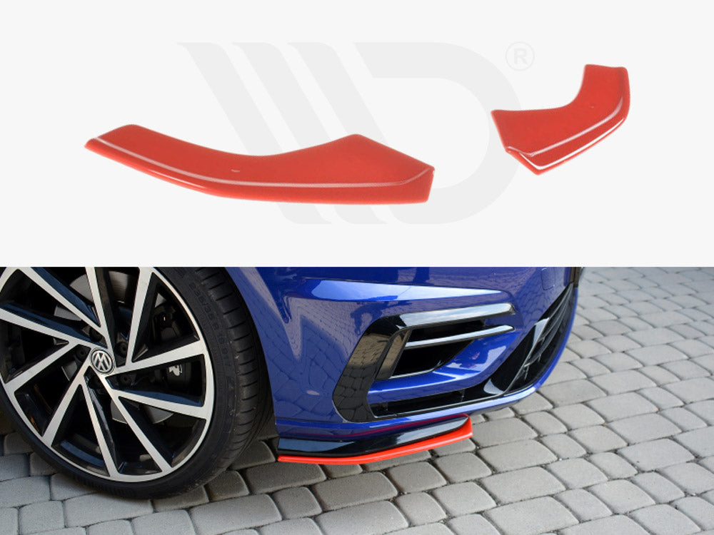 VW Golf 7 R / R-Line Facelift Front Splitter V.8 - Maxton Design – VUDU ...