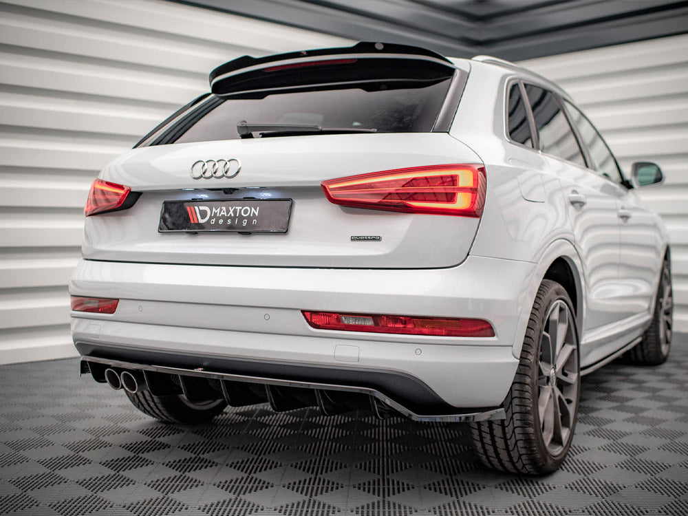 Audi Q3 8U Facelift (2014-2018) Central Rear Splitter - Maxton Design ...