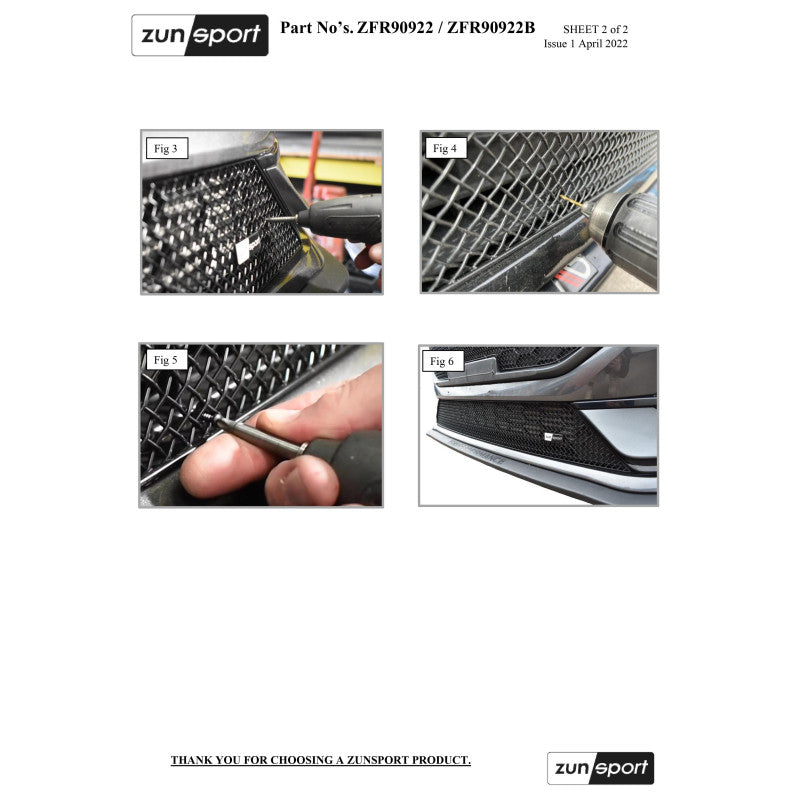 Ford Fiesta St Mk8.5 - Lower Grille - Zunsport – VUDU Performance