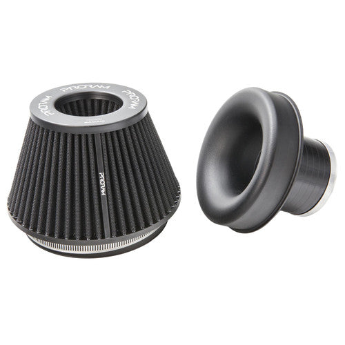 PRORAM 83mm ID Neck Medium Cone Air Filter with Velocity Stack and Cou ...