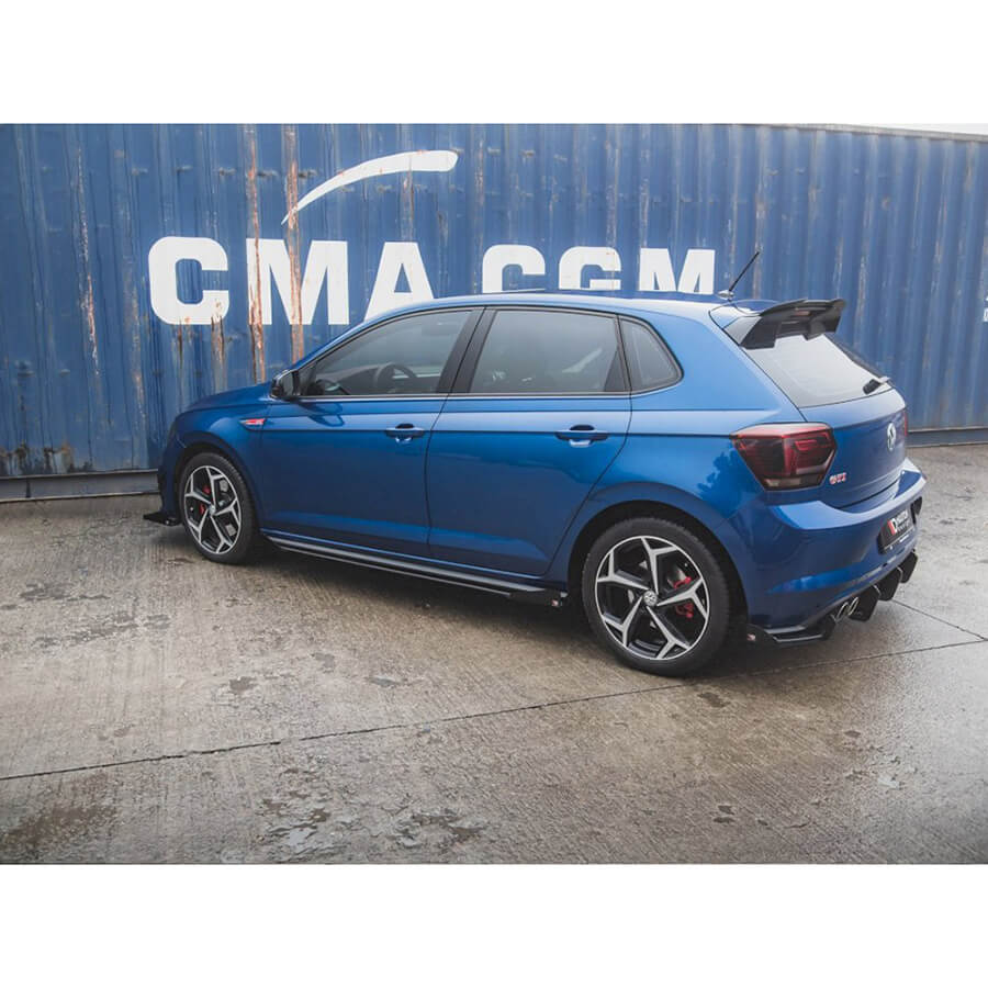 VW Polo GTI MK6 (AW) Racing Side Skirt Diffusers (+Flaps) - Maxton Des ...